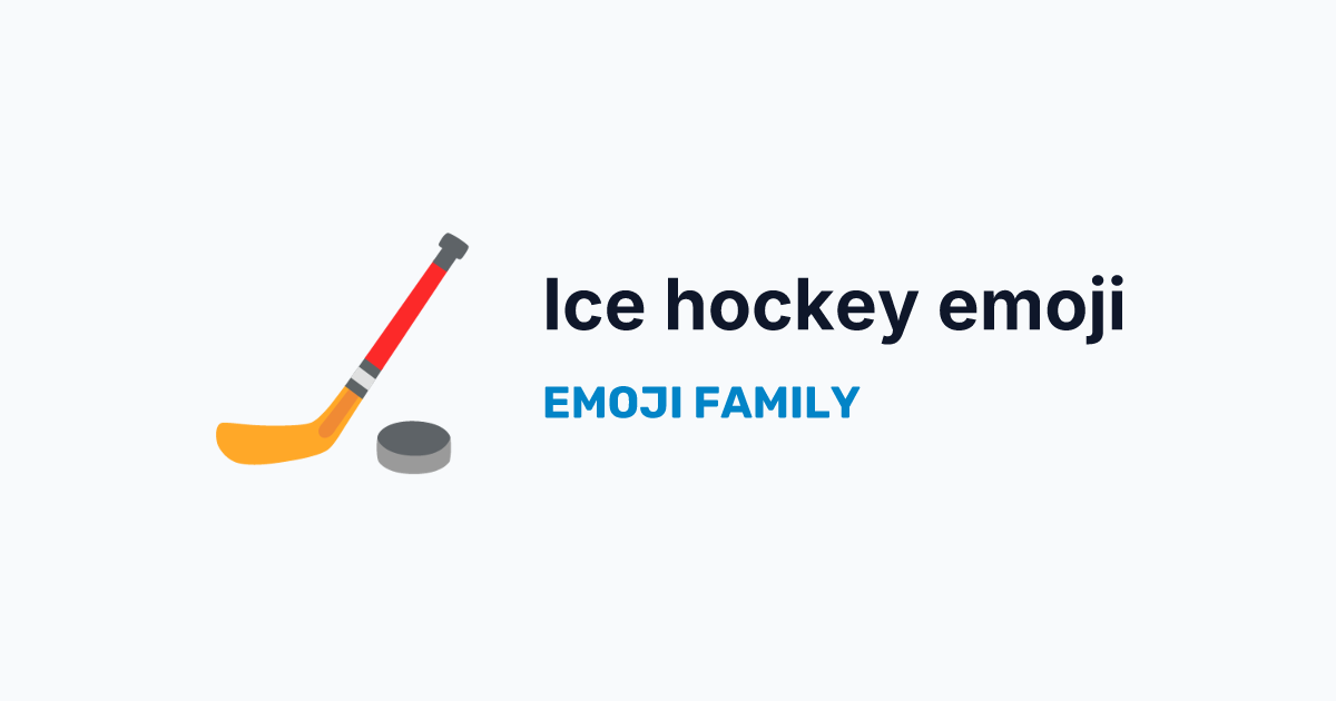 Ice hockey emoji — Emoji Family
