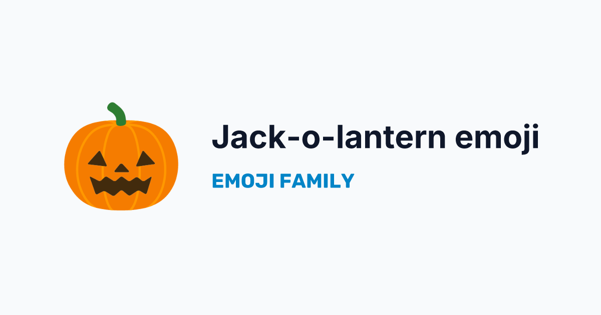 Jack-o-lantern emoji — Emoji Family