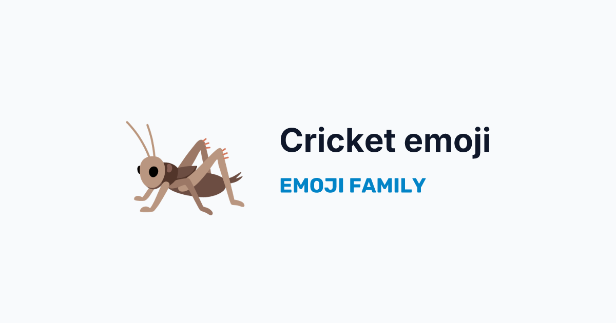 Cricket emoji — Emoji Family
