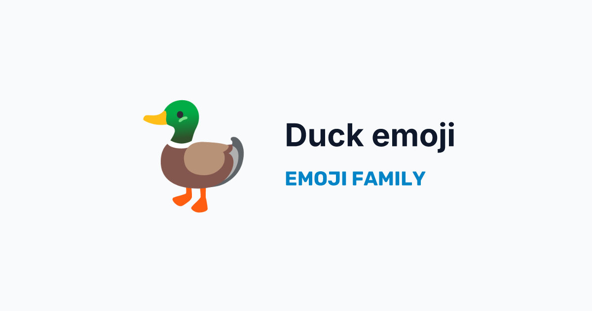 Duck emoji — Emoji Family
