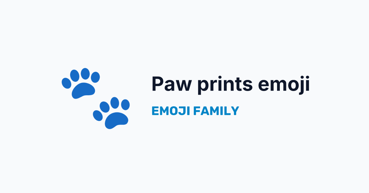 Paw prints emoji — Emoji Family