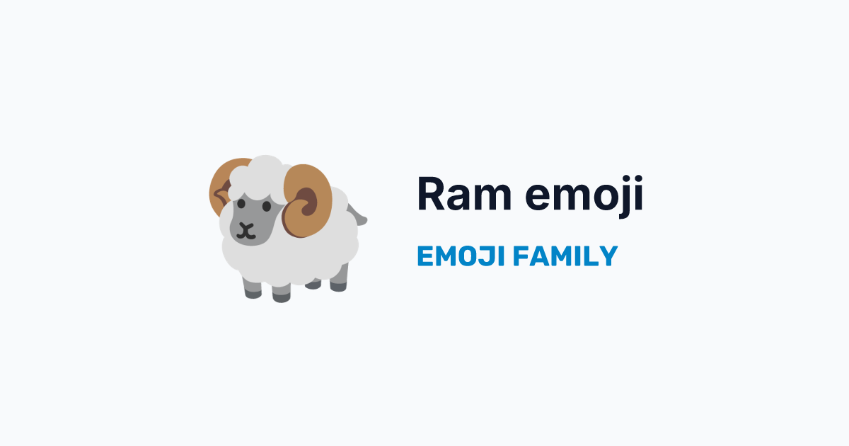 Ram emoji — Emoji Family