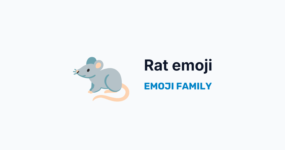 Rat emoji — Emoji Family