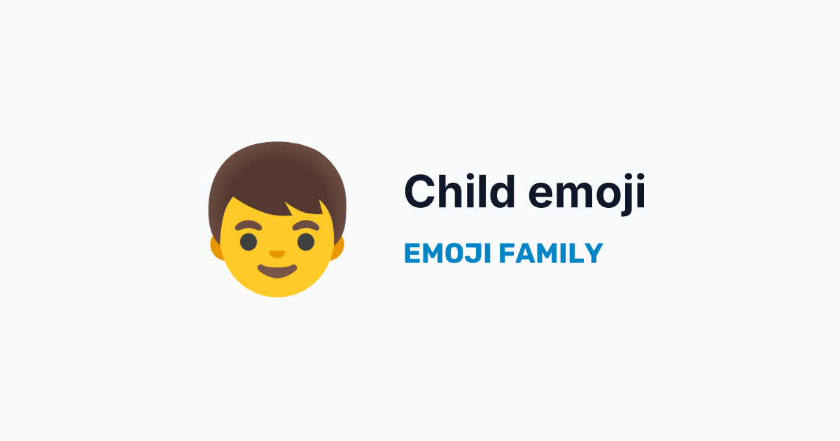 Boy emoji — Emoji Family