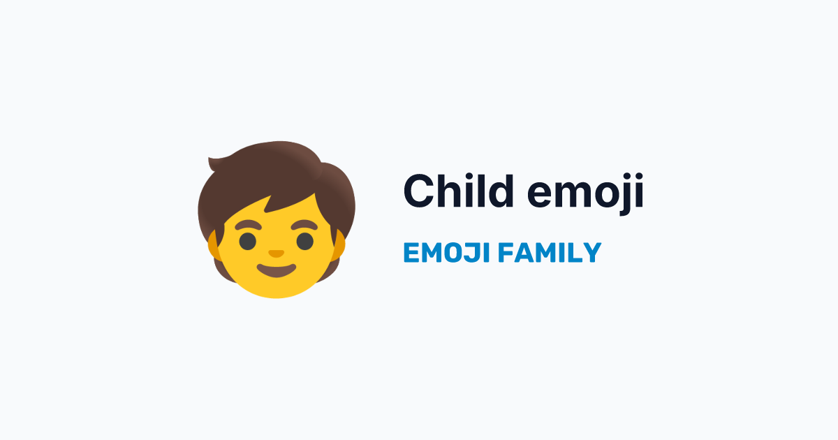 Child emoji — Emoji Family