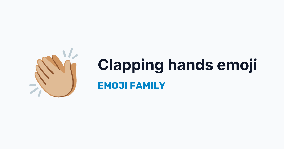 Clapping hands: medium-light skin tone emoji — Emoji Family