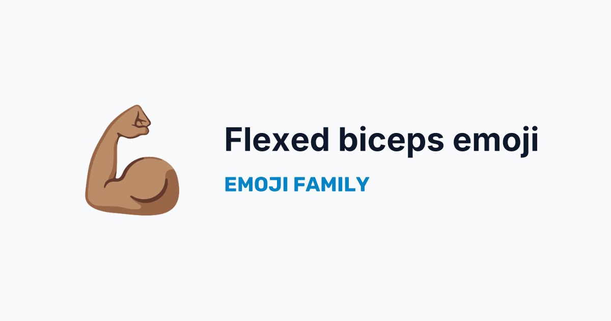 Flexed biceps: medium skin tone emoji — Emoji Family