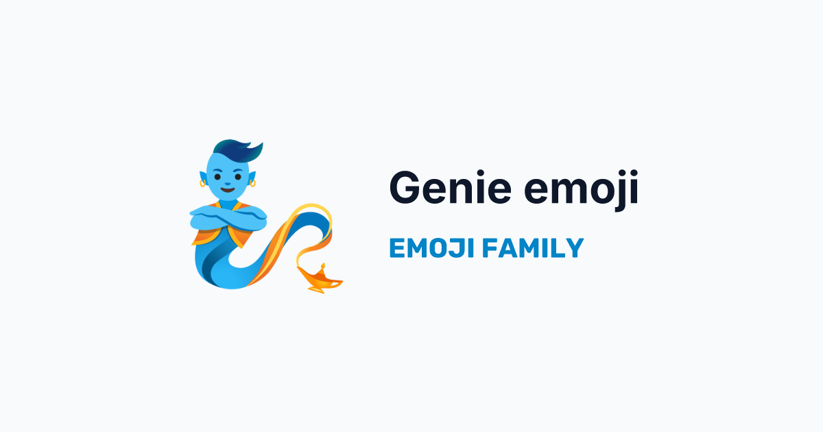 Genie emoji — Emoji Family