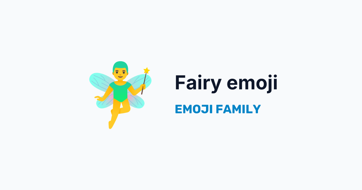 Man fairy emoji — Emoji Family