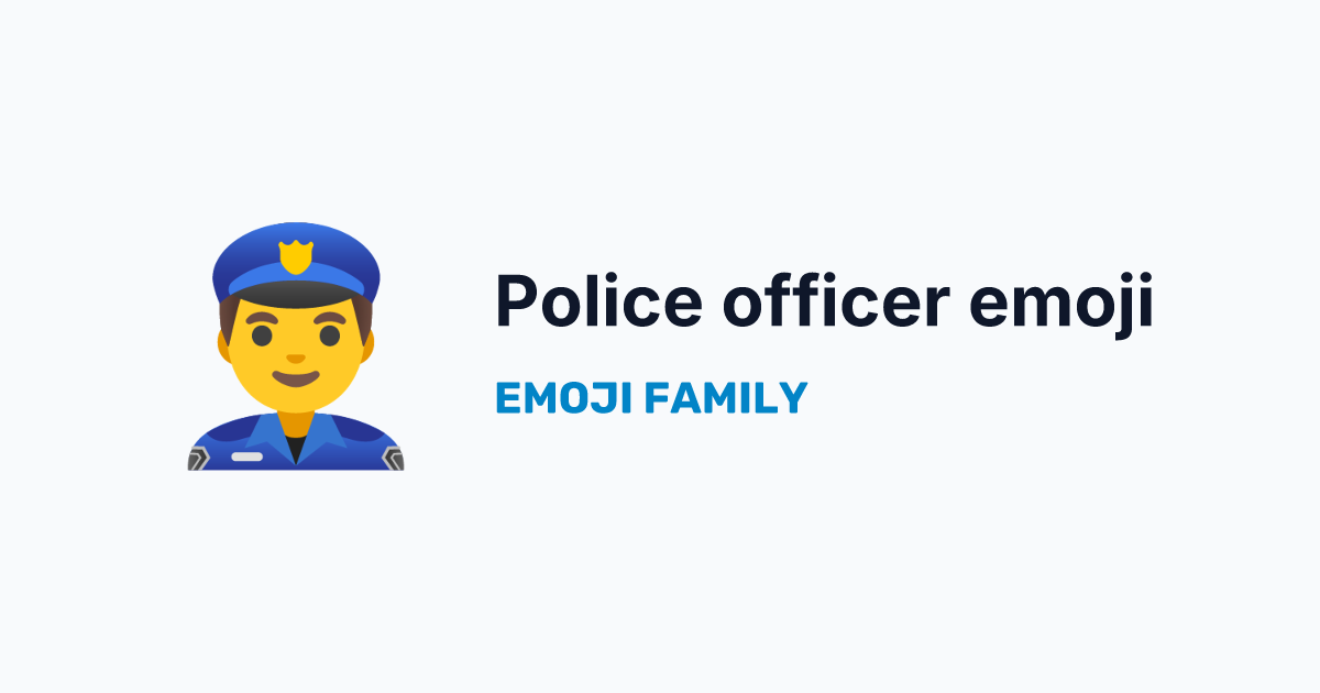 Man police officer emoji — Emoji Family