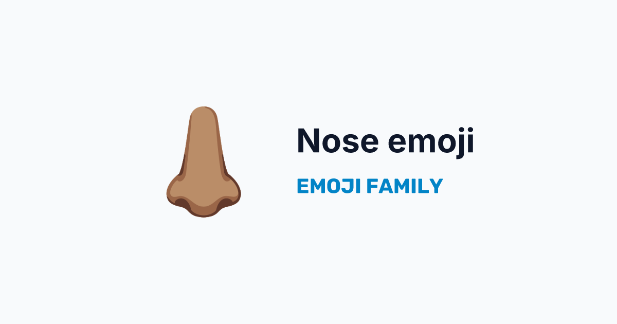 Nose: medium skin tone emoji — Emoji Family