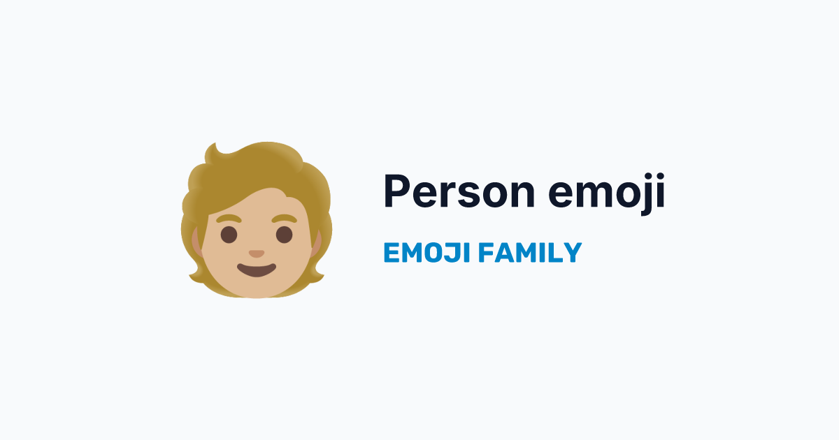 Person: medium-light skin tone emoji — Emoji Family
