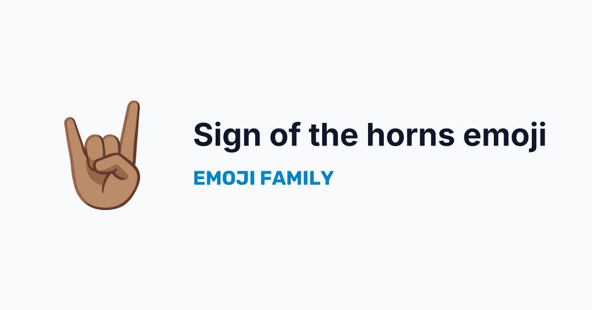 Sign of the horns: medium skin tone emoji — Emoji Family