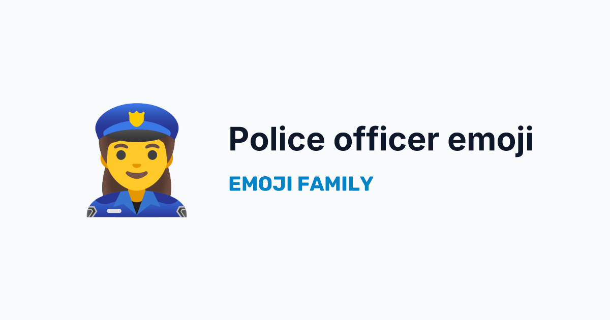 Woman police officer emoji — Emoji Family