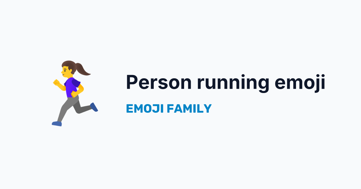 Woman running emoji — Emoji Family