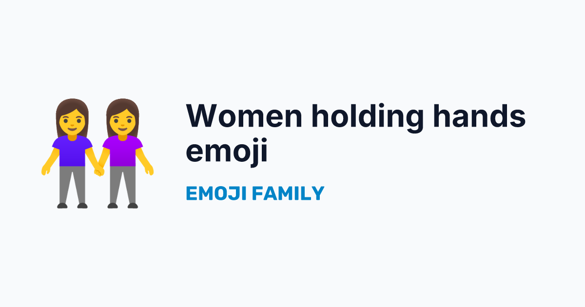 Women holding hands emoji — Emoji Family