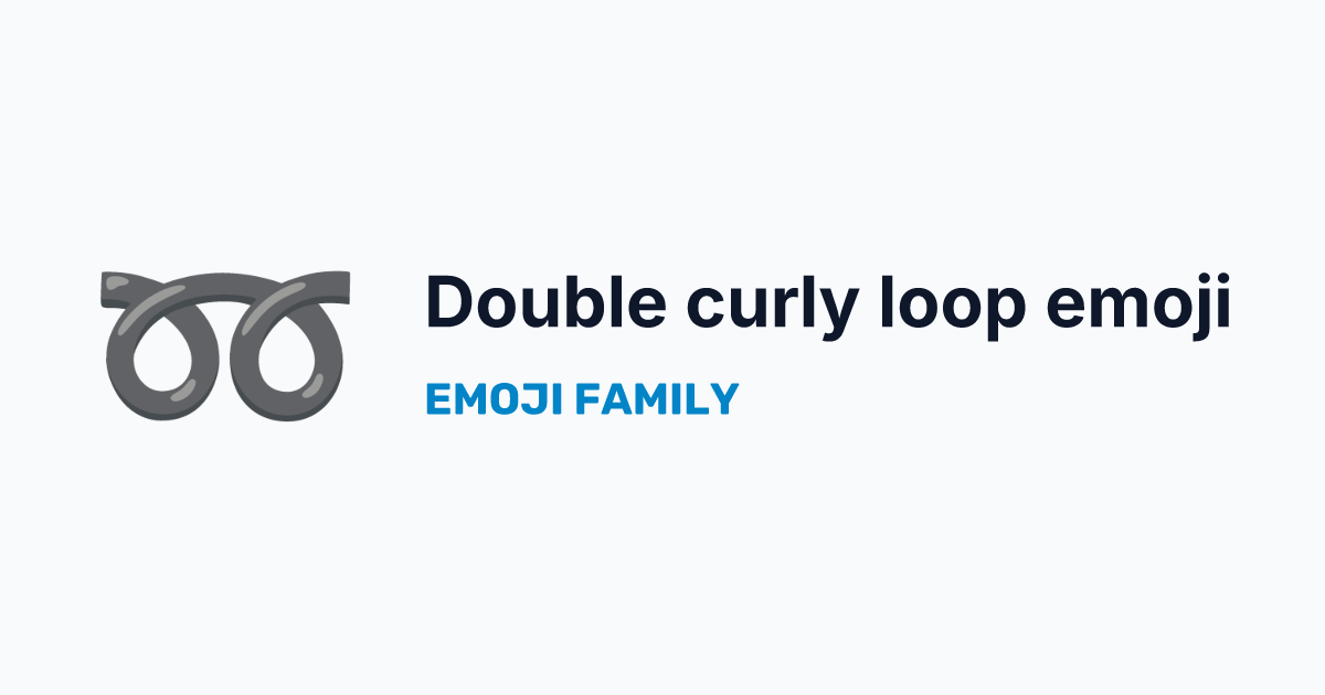 Double curly loop emoji — Emoji Family