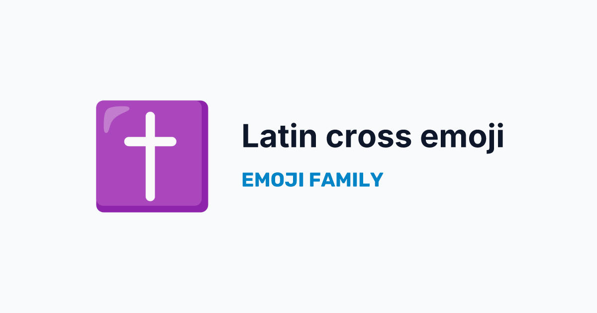 Latin cross emoji — Emoji Family